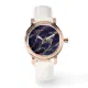 Elegant Navy Blue Rose Gold Foil Agate Watch | Zazzle
