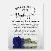 Elegant Navy Blue Rose Unplugged Wedding Ceremony Foam Board | Zazzle