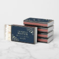 Elegant Navy Blue Wedding Favor Matchboxes | Zazzle