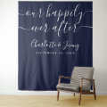 Elegant Navy Blue Wedding Photo Backdrop | Zazzle