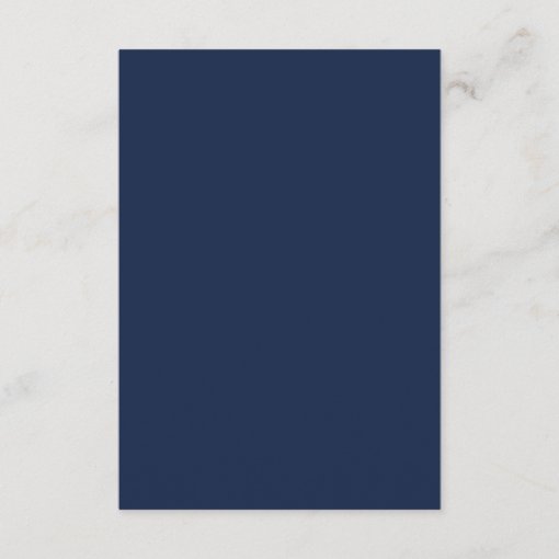Elegant Navy Calligraphy Wedding Details Card | Zazzle