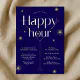 Elegant Navy & Gold Business Networking Happy Hour Invitation | Zazzle
