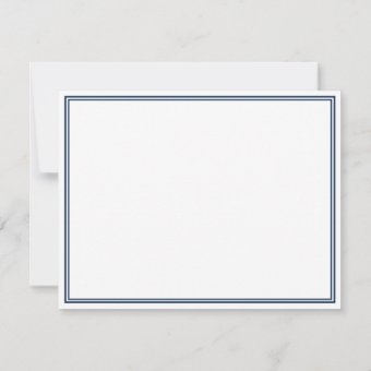 Elegant Navy White Sent With Love & Hugs Note Card | Zazzle