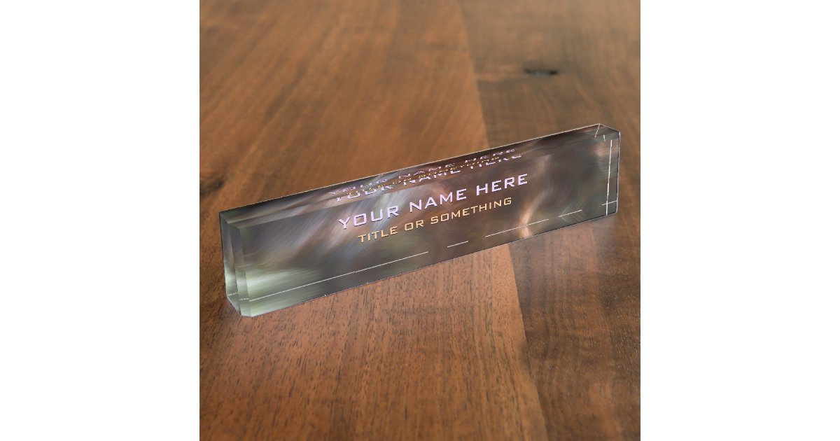 Elegant Nebula Desk Name Plate | Zazzle