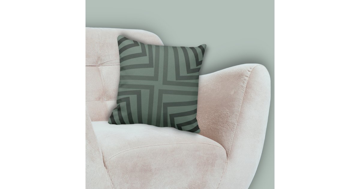Elegant Nested Angular Corner Pattern Throw Pillow | Zazzle