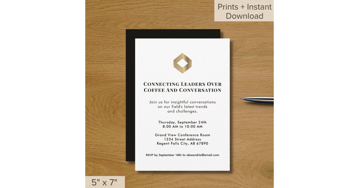 Elegant Networking Event Invitation | Zazzle
