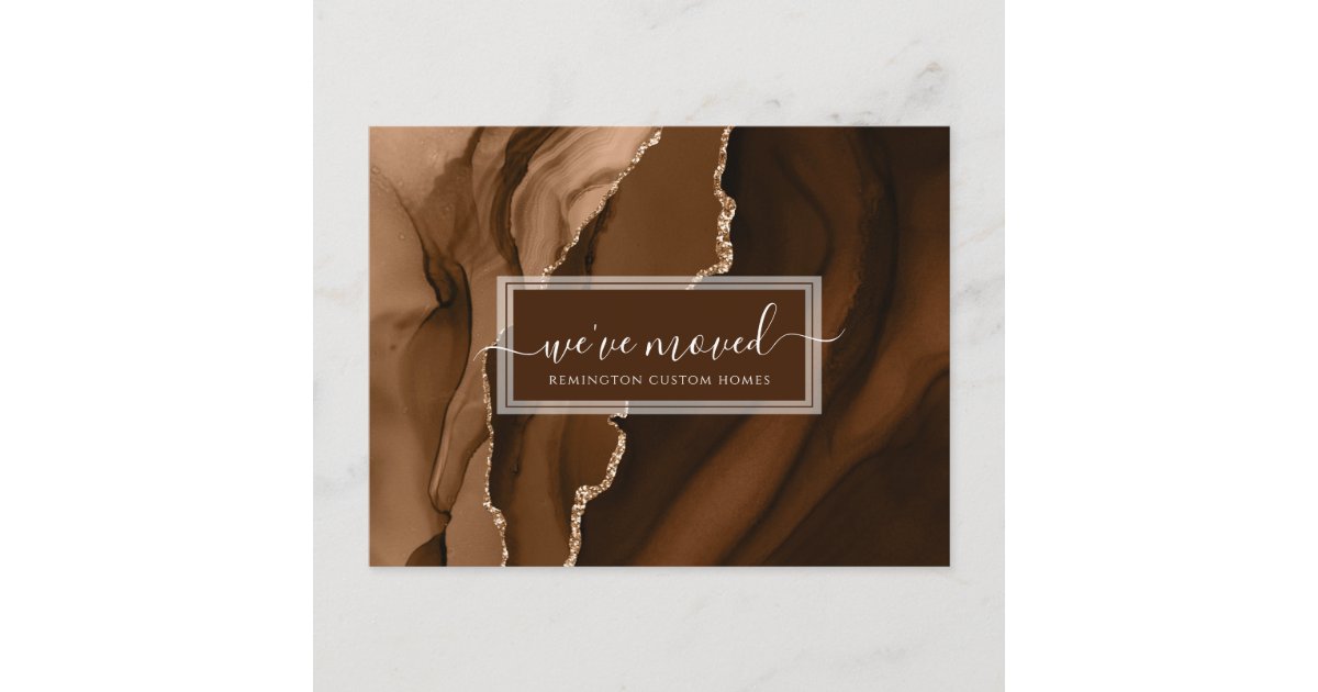 Elegant New Business Location Announcement Postcard | Zazzle