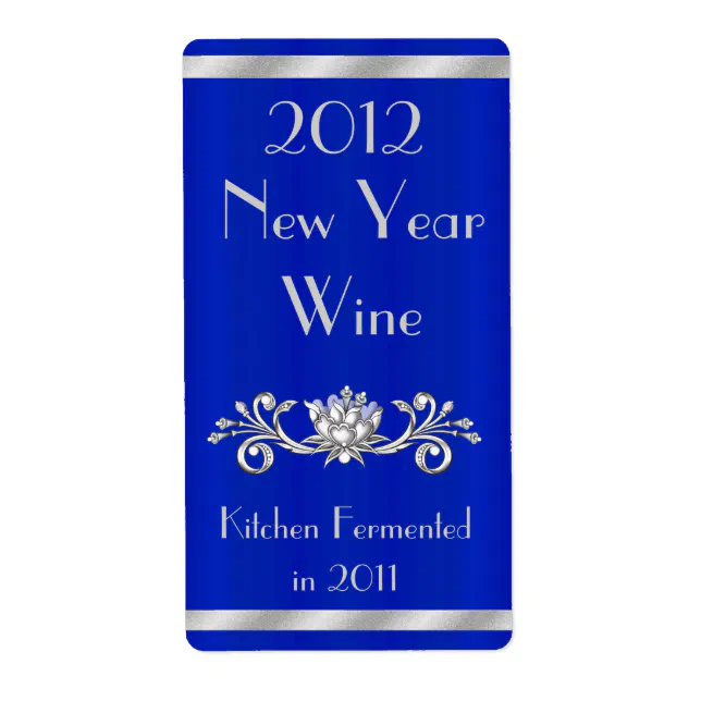 Elegant New Year Wine Bottle Label | Zazzle