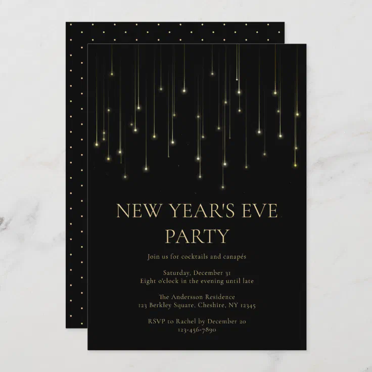 Elegant New Year's Eve Party Invitation | Zazzle