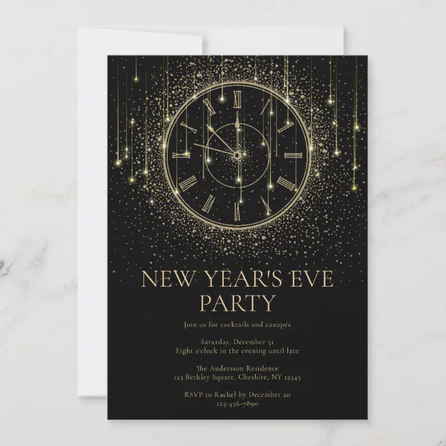 Elegant New Year's Eve Party Invitation | Zazzle