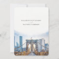 Elegant New York City Skyline Brooklyn Bridge Invitation | Zazzle