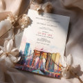 Elegant New York City Skyline Brooklyn Bridge Invitation | Zazzle