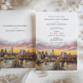 Elegant New York City Skyline Brooklyn Bridge Invitation | Zazzle