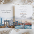 Elegant New York City Skyline Brooklyn Bridge Invitation | Zazzle