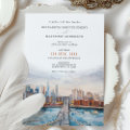 Elegant New York City Skyline Brooklyn Bridge Invitation | Zazzle