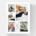 Elegant Newlyweds Photo Collage Wedding Paperweight | Zazzle