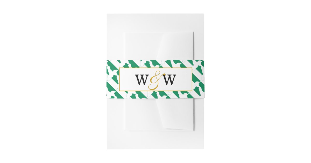 Elegant NIGERIA NAIJA Monogram Wedding Celebration Invitation Belly ...