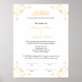Elegant nikah contract poster | Zazzle