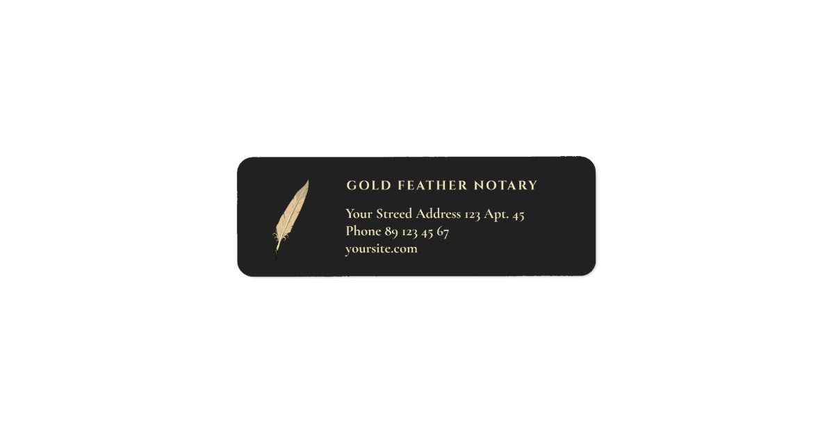 Elegant Notary Public Loan Signing Agent Return Label | Zazzle
