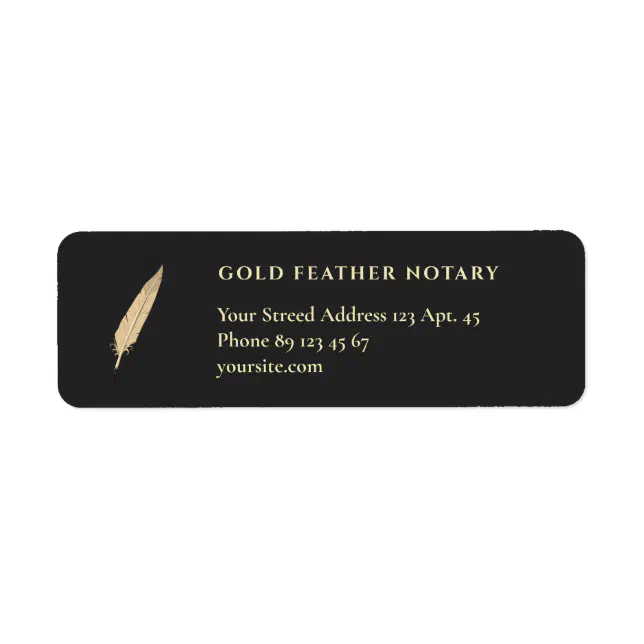 Elegant Notary Public Loan Signing Agent Return Label | Zazzle