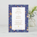 Elegant Ocean Sea Gold Ultramarine Custom Wedding Invitation | Zazzle
