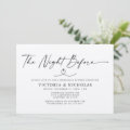 Elegant Off-White Minimalist Rehearsal Dinner Invitation | Zazzle