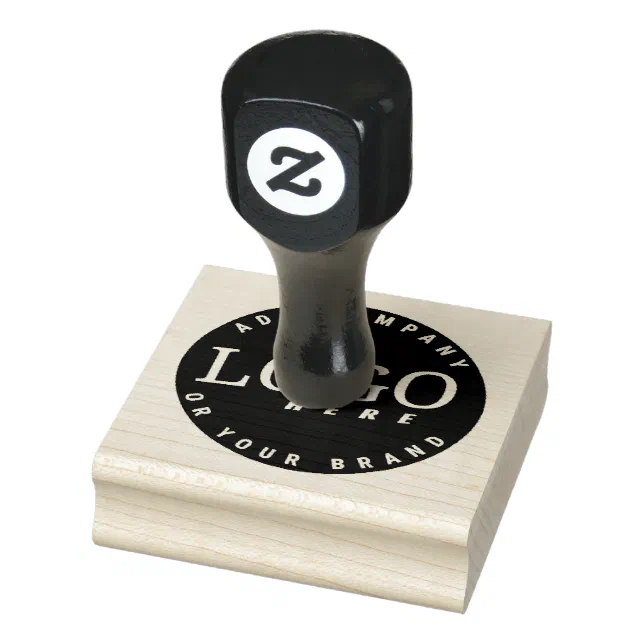 Elegant Office Business Logo Company Employee Rubber Stamp | Zazzle