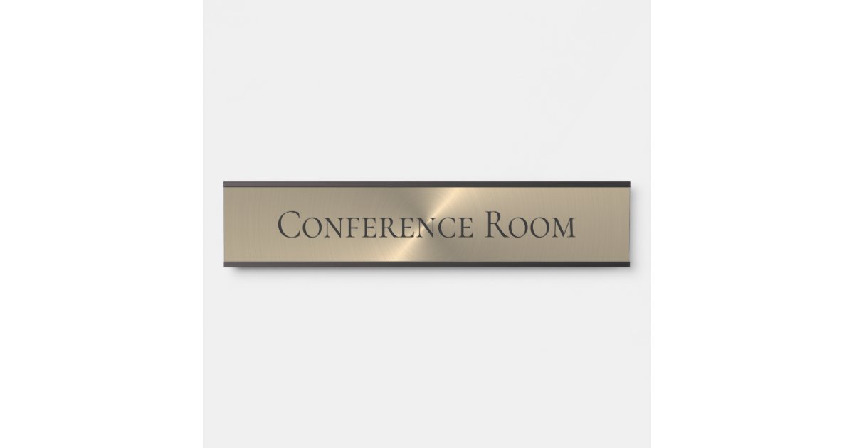 Elegant Office Conference Room Hanging Name Plate | Zazzle