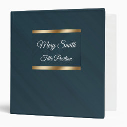 Elegant Office Green 3 Ring Binder | Zazzle