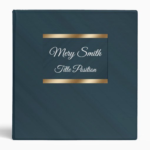 Elegant Office Green 3 Ring Binder | Zazzle