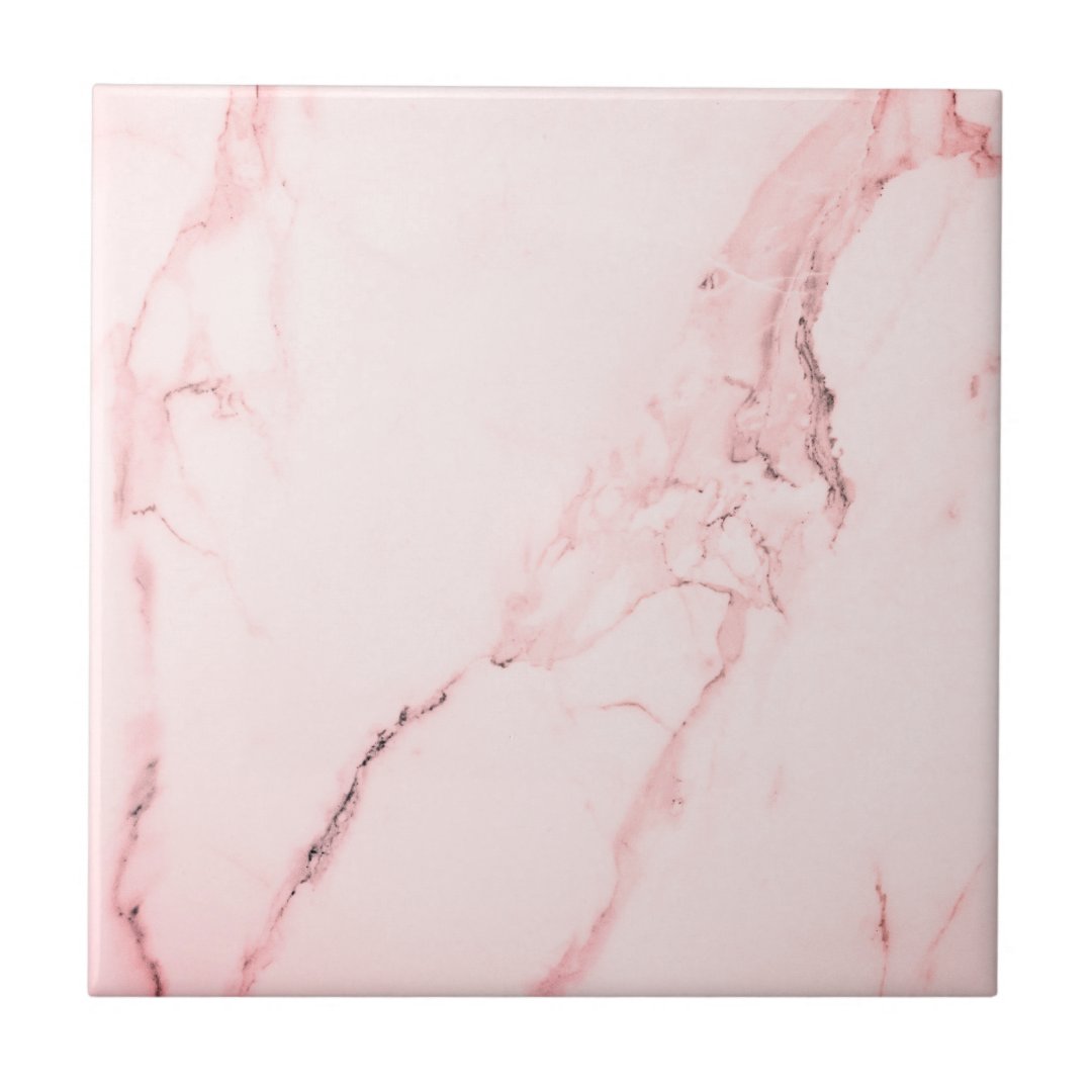 Elegant old pink marble ceramic tile | Zazzle