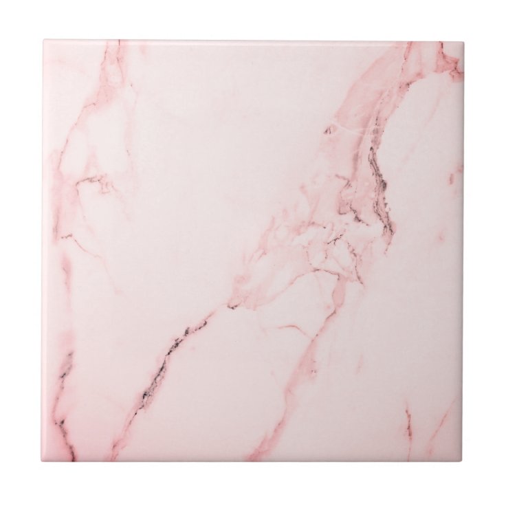 Elegant old pink marble ceramic tile | Zazzle