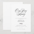 Elegant One Day Away Wedding Rehearsal Dinner Invitation | Zazzle