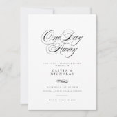 Elegant One Day Away Wedding Rehearsal Dinner Invitation | Zazzle