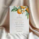 Elegant Orange Floral First Holy Communion Invitation | Zazzle