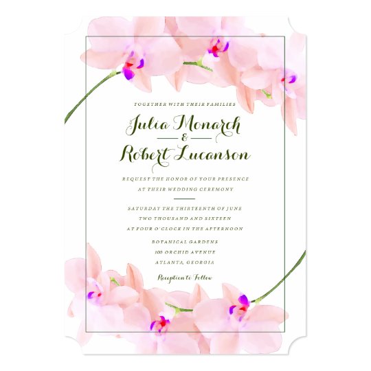 Elegant Orchid Wedding Invitation | Zazzle.com