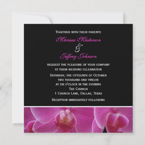 Elegant Orchid Wedding Invitation - Purple Orchids | Zazzle