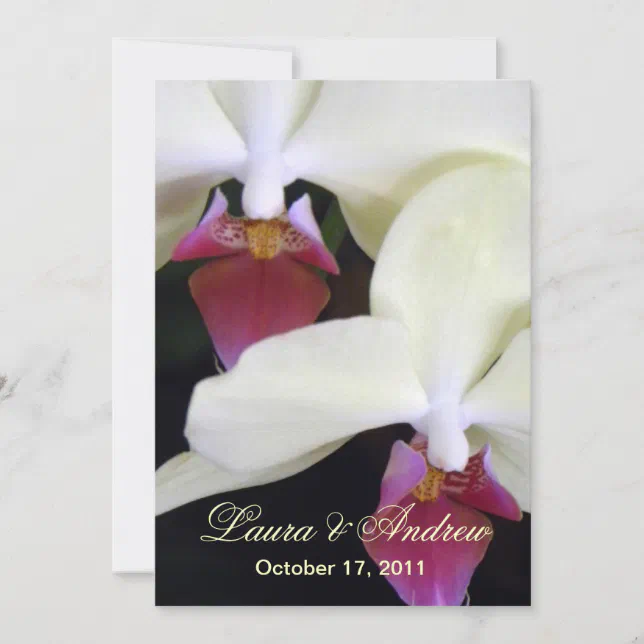 Elegant Orchids Formal Wedding Invitations 5x7 | Zazzle