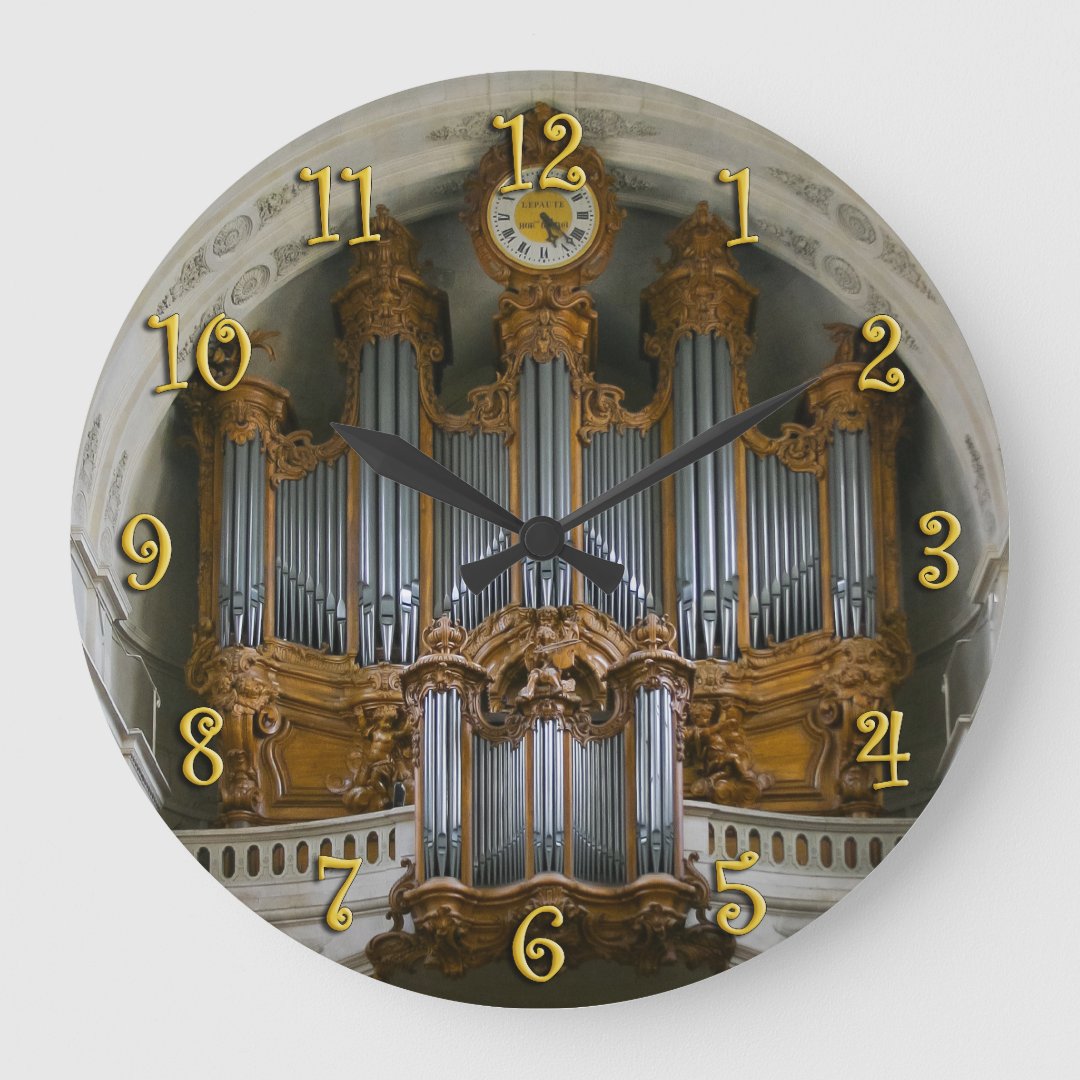 Elegant organ clock | Zazzle