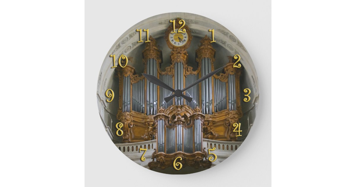 Elegant organ clock | Zazzle