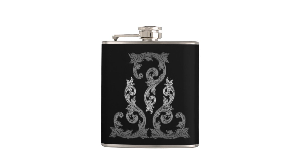 Elegant Ornate Goth Design Flask | Zazzle.com