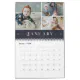 Elegant Ornate White Navy Months Photo Collage Calendar | Zazzle