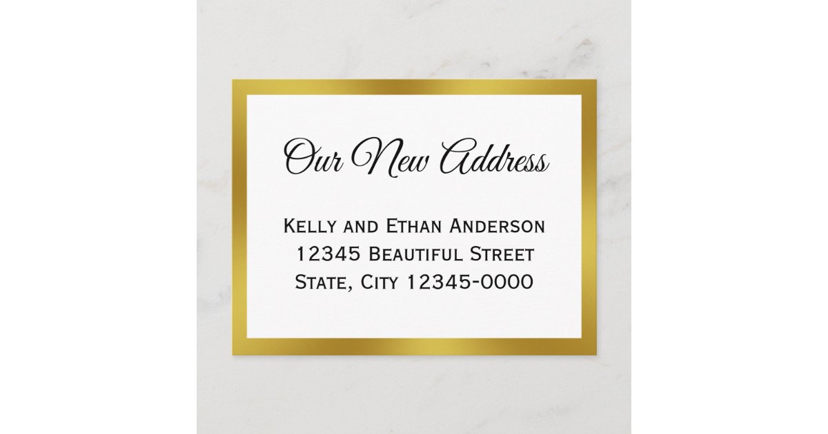 Elegant Our New Address Moving Announcement Postcard | Zazzle