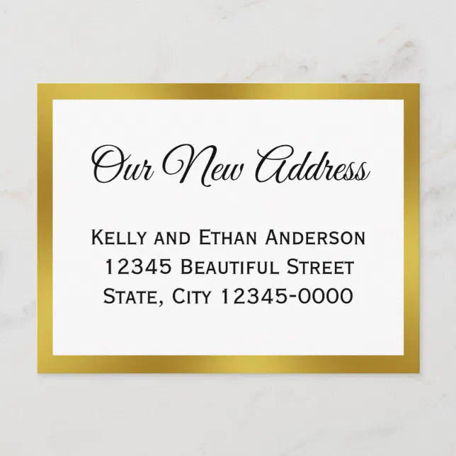 Elegant Our New Address Moving Announcement Postcard | Zazzle