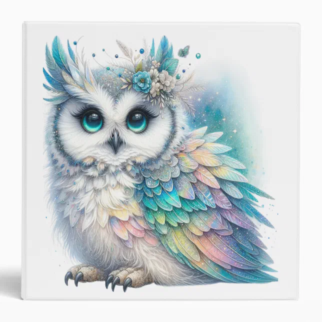 Elegant Owl Theme Binder 2 See Back | Zazzle