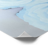 Elegant Pale Blue Rose Calligraphy Wedding Welcome Poster | Zazzle