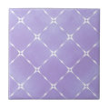 Elegant Pale Mauve & White Squares Ceramic Tile | Zazzle