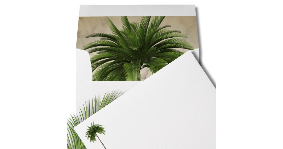 Elegant Palm Tree Envelope | Zazzle