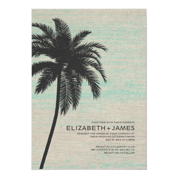Palm Tree Wedding Invitations | Zazzle