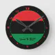 Elegant Pan African Flag & Unia Symbol / design Round Clock | Zazzle